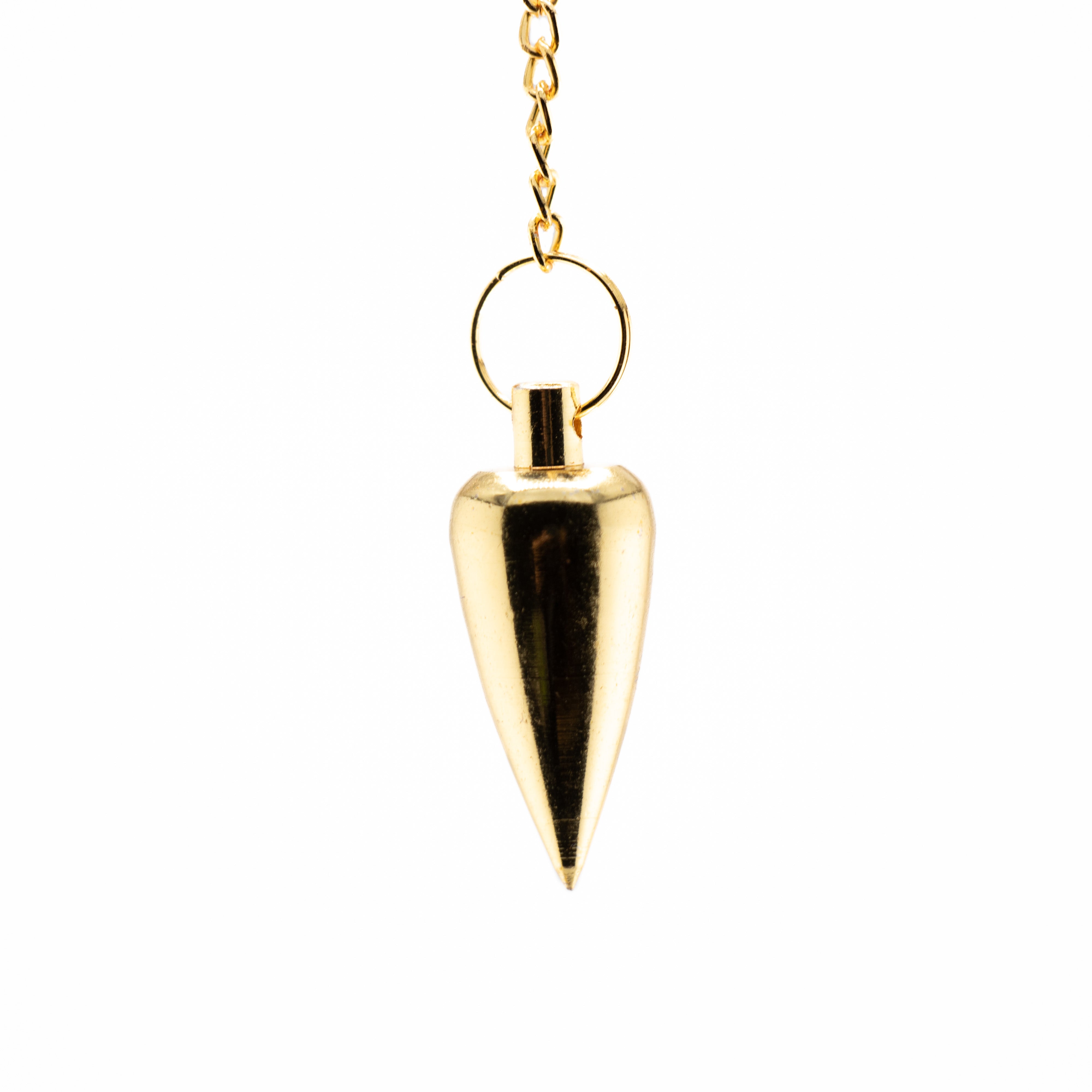 Golden Brass Pendulum for Divination & Dowsing – Cone-Shaped Energy To ...