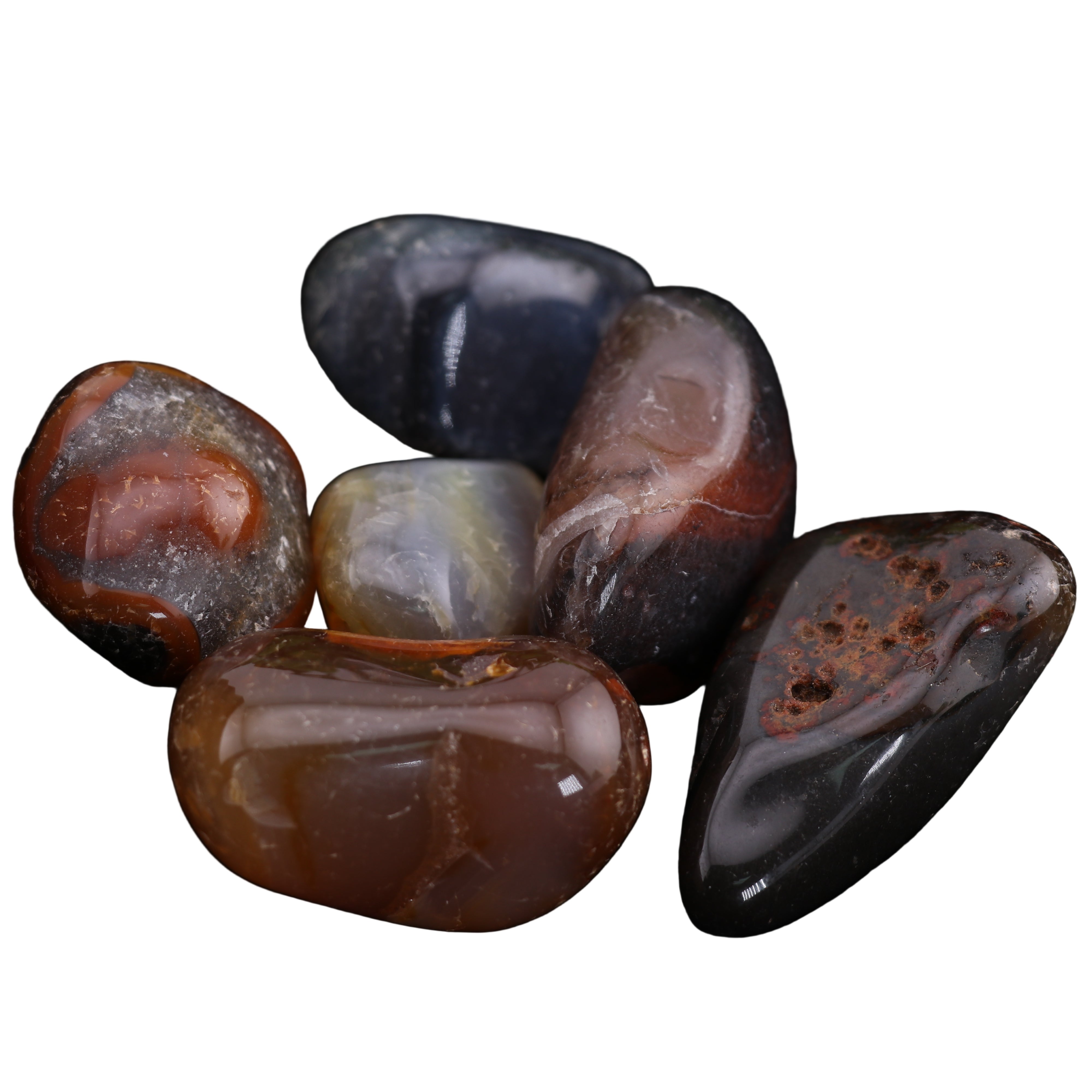 Natural Agate Tumbled Stone - Polished Crystal for Positive Energy ...