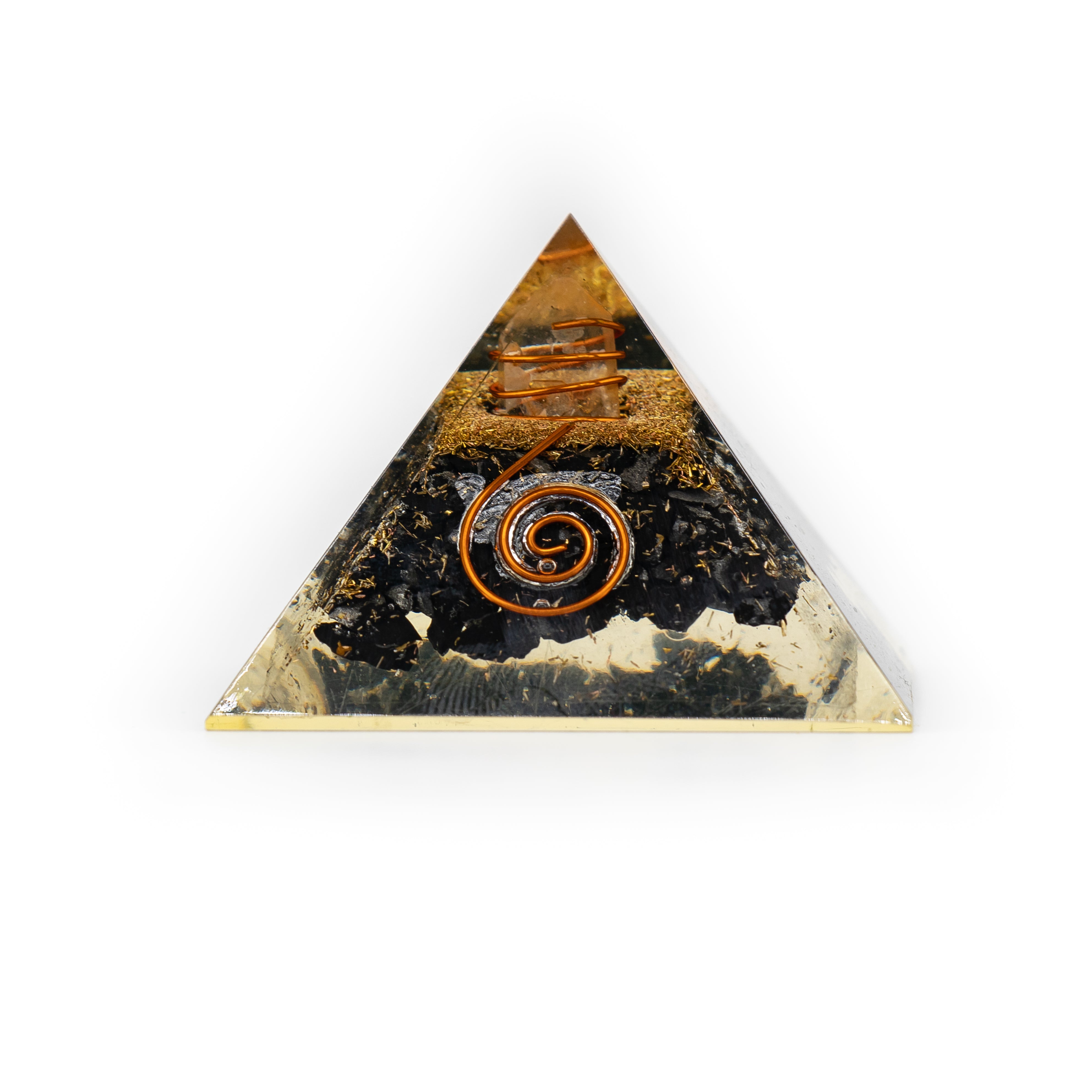 Shungite Orgonite Pyramid – EMF Protection & Grounding Energy (1.5 ...
